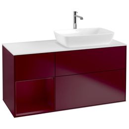 Villeroy & Boch Villeroy und Boch Finion Waschtischunterschrank G801HBHB 120cm, Abdeckplatte white matt, Emotion, Regale Peony matt lacquer, Peony Matt