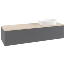 Villeroy & Boch Villeroy & Boch Antao Waschtischunterschrank 1600x360x500mm L38113GK mit Beleuchtung mit Struktur FK/AP: GK/3