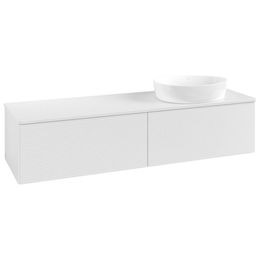 Villeroy & Boch Villeroy und Boch Antao Waschtisch-Unterschrank K38110GF 160x36x50cm, Waschbeckenplattenfarbe Lack, glossy white lacquer