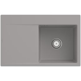 Villeroy & Boch Villeroy und Boch Subway Style 45 Flat Fl&auml;chenb&uuml;ndige Sp&uuml;le 33471FKD rechts, mit Ablaufgarnitur, Handbet&auml;tigung, fossil CeramicPlus, 78 x 51 cm