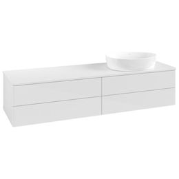 Villeroy & Boch Villeroy und Boch Antao Waschtisch-Unterschrank K27010GF 160x36x50cm, Waschbeckenplattenfarbe Lack, glossy white lacquer