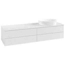 Villeroy & Boch Villeroy und Boch Antao Waschtisch-Unterschrank K27110GF 160x36x50cm, Waschbeckenplattenfarbe Lack, glossy white lacquer