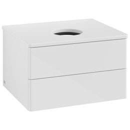 Villeroy & Boch Villeroy und Boch Antao Waschtisch-Unterschrank K18010GF 60x36x50cm, Waschbeckenplattenfarbe Lack, glossy white lacquer