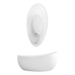 Villeroy & Boch Villeroy & Boch Aveo Badewanne UBQ194AVE9PDV01 freistehend, Quaryl, 190x95 cm, weiss, mit Sch&uuml;rze