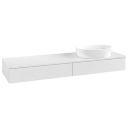 Villeroy & Boch Villeroy und Boch Antao Waschtisch-Unterschrank K16110GF 160x19x50cm, Waschbeckenplattenfarbe Lack, glossy white lacquer