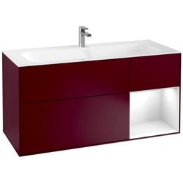 Villeroy & Boch Villeroy und Boch Finion Waschtischunterschrank F070GFHB 119,6x59,1cm, Regal rechts Glossy white lacquer, Peony Matt