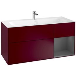 Villeroy & Boch Villeroy und Boch Finion Waschtischunterschrank F070GKHB 119,6x59,1cm, Regal rechts Anthracite matt, Peony Matt