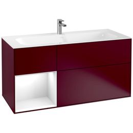 Villeroy & Boch Villeroy und Boch Finion Waschtischunterschrank F060GFHB 119,6x59,1cm, Regal links Glossy white lacquer, Peony Matt