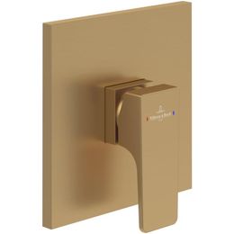 Villeroy & Boch Villeroy und Boch Architectura Square Fertigmontageset TVS12500200076 Unterputz-Armatur, Wandmontage, brushed gold