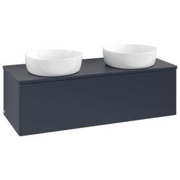Villeroy & Boch Villeroy und Boch Antao Waschtisch-Unterschrank K35010HG 120x36x50cm, Waschbeckenplattenfarbe Lack, midnight blue matt lacquer