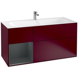 Villeroy & Boch Villeroy und Boch Finion Waschtischunterschrank G060HGHB 119,6x59,1cm, Emotion, Regal links Midnight Blue Matt Lacquer, Peony Matt