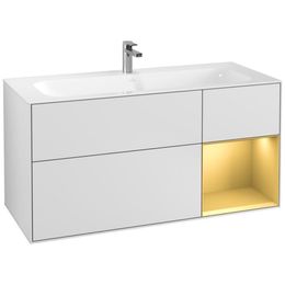 Villeroy & Boch Villeroy und Boch Finion Waschtischunterschrank G070HFMT 119,6x59,1cm, Emotion, Regal rechts Gold matt, White matt lacquer