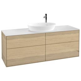 Villeroy & Boch Villeroy und Boch Finion Waschtischunterschrank G97100PC 160x60,3cm, Emotion, Abdeckplatte white matt, Oak Veneer