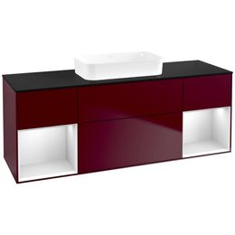 Villeroy & Boch Villeroy und Boch Finion Waschtischunterschrank F742MTHB 160x60,3x50,1cm, Regale White matt lacquer, Peony Matt