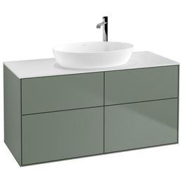 Villeroy & Boch Villeroy und Boch Finion Waschtischunterschrank G91100GM 120x60,3cm, Emotion, Abdeckplatte white matt, Olive Matt Lacquer