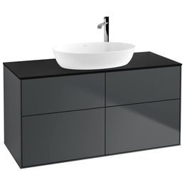 Villeroy & Boch Villeroy und Boch Finion Waschtischunterschrank G91200HG 120x60,3cm, Emotion, Abdeckplatte black matt, Midnight Blue Matt Lacquer