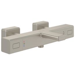 Villeroy & Boch Villeroy & Boch Universal Taps & Fittings Wannen-Thermostat TVT00000200064 eckig, verstellbarer Strahlregler, Wandmontage, brushed nickel black