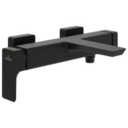 Villeroy & Boch Villeroy und Boch Subway 3.0 Einhebel-Badewannenarmatur TVT112002000K5 mit Umsteller, R&uuml;ckflussschutz, Wandmontage, matt black