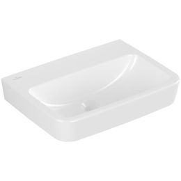 Villeroy & Boch Villeroy und Boch O.novo Handwaschbecken 434453T2 50x37cm, eckig, ohne Hahnloch, ohne &Uuml;berlauf, wei&szlig; AntiBac C-plus