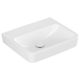 Villeroy & Boch Villeroy und Boch O.novo Waschtisch 4A4158R1 55x46cm, eckig, ohne Hahnloch, ohne &Uuml;berlauf, wei&szlig; C-plus
