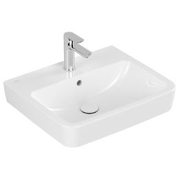 Villeroy & Boch Villeroy und Boch O.novo Einbau-/Aufsatz-Waschtisch 4A41MGT2 55x46cm, eckig, mit Hahnloch, mit &Uuml;berlauf, wei&szlig; AntiBac C-plus