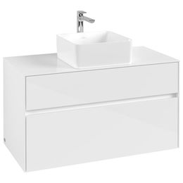 Villeroy & Boch Villeroy und Boch Collaro Waschtischunterschrank C03800DH 100 x 54,8 x 50 cm, Waschtisch mittig, Glossy White