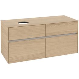 Villeroy & Boch Villeroy und Boch Collaro Waschtischunterschrank C04200VJ 120 x 54,8 x 50 cm, Waschtisch links, Nordic Oak