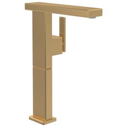 Villeroy & Boch Villeroy und Boch Mettlach Einhebel-Waschtischarmatur TVW12600300076 erh&ouml;ht, ohne Ablaufgarnitur, verstellbarer Strahlregler, brushed gold