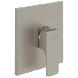 Villeroy & Boch Villeroy und Boch Architectura Square Fertigmontageset TVS12500200064 Unterputz-Armatur, Wandmontage, brushed nickel black