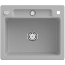Villeroy & Boch Villeroy und Boch Siluet Sp&uuml;le 334602SM mit Ablaufgarnitur und Exzenterbet&auml;tigung, Steam