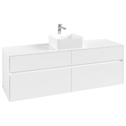 Villeroy & Boch Villeroy und Boch Collaro Waschtischunterschrank C04900MS 160 x 54,8 x 50 cm, Waschtisch mittig, White Matt
