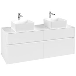 Villeroy & Boch Villeroy und Boch Collaro Waschtischunterschrank C04800MS 140 x 54,8 x 50 cm, f&uuml;r 2 Waschtische, White Matt