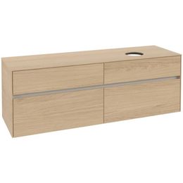 Villeroy & Boch Villeroy und Boch Collaro Waschtischunterschrank C05100VJ 160 x 54,8 x 50 cm, Waschtisch rechts, Nordic Oak
