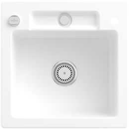 Villeroy & Boch Villeroy und Boch Siluet Sp&uuml;le 334502KG mit Ablaufgarnitur und Exzenterbet&auml;tigung, Snow White
