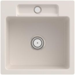 Villeroy & Boch Villeroy und Boch Siluet Fl&auml;chenb&uuml;ndige Sp&uuml;le 33451FKR mit Ablaufgarnitur und Handbet&auml;tigung, Crema