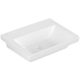 Villeroy & Boch Villeroy und Boch Subway 3.0 Waschtisch 4A7058RW 55x44cm, ohne Hahnloch/ohne &Uuml;berlauf, stone white C-plus