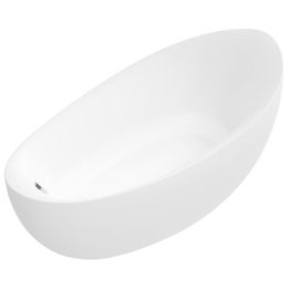Villeroy & Boch Villeroy und Boch Aveo new generation Sonderform-Badewanne UBQ194AVE9W1VRW 190 x 95 cm, freistehend, randlos, mit Ablaufgarnitur, stone white