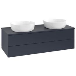 Villeroy & Boch Villeroy und Boch Antao Waschtisch-Unterschrank K24010HG 120x36x50cm, Waschbeckenplattenfarbe Lack, midnight blue matt lacquer
