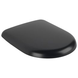 Villeroy & Boch Villeroy und Boch Antao WC-Sitz 8M67S1R7 oval, Quick-Release, Softclosing, Scharniere Edelstahl, pure black C-plus