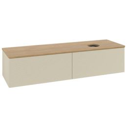 Villeroy & Boch Villeroy und Boch Antao Waschtisch-Unterschrank K38111HJ 160x36x50cm, Waschbeckenplattenfarbe honey oak, silk grey matt lacquer