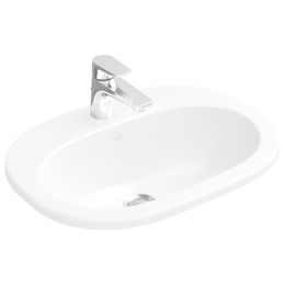 Villeroy & Boch Villeroy & Boch O.Novo Einbauwaschtisch 416156R1 56 x 40,5 cm, weiss Ceramicplus, mit Hahnloch