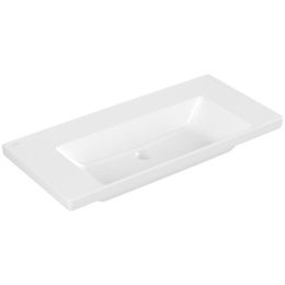 Villeroy & Boch Villeroy und Boch Subway 3.0 Schrank-Waschtisch 4A70A301 100x47cm, ohne Hahnloch/ohne &Uuml;berlauf, wei&szlig;