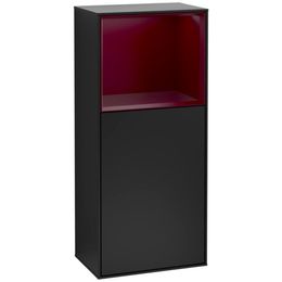 Villeroy & Boch Villeroy und Boch Finion Seitenschrank G500HBPD 41,8x93,6cm, links, Emotion, Regal oben Peony Matt, Black matt lacquer
