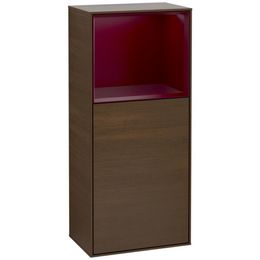 Villeroy & Boch Villeroy und Boch Finion Seitenschrank G500HBGN 41,8x93,6cm, links, Emotion, Regal oben Peony Matt, Walnut veneer