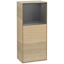 Villeroy & Boch Villeroy und Boch Finion Seitenschrank G500GKPC 41,8x93,6cm, links, Emotion, Regal oben Anthracite Matt, Oak Veneer