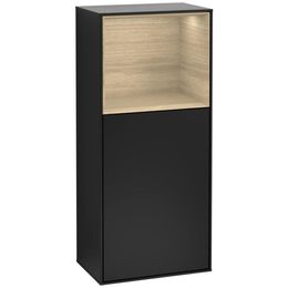 Villeroy & Boch Villeroy und Boch Finion Seitenschrank G500PCPD 41,8x93,6cm, links, Emotion, Regal oben Oak Veneer, Black matt lacquer