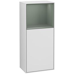 Villeroy & Boch Villeroy und Boch Finion Seitenschrank G510GMMT 41,8x93,6cm, rechts, Emotion, Regal oben Olive Matt, White matt lacquer