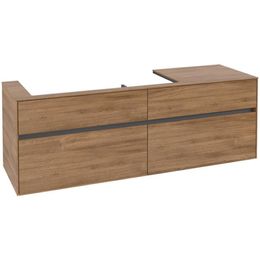 Villeroy & Boch Villeroy und Boch Collaro Waschtischunterschrank C02900RH 160x54,8x50cm, Waschtisch links, Kansas Oak