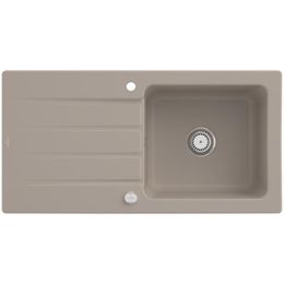 Villeroy & Boch Villeroy und Boch Architectura Sp&uuml;le 336002AM mit Ablaufgarnitur und Exzenterbet&auml;tigung, Almond