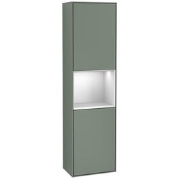 Villeroy & Boch Villeroy und Boch Finion Hochschrank G460MTGM 41,8x151,6cm, links, Emotion, Regal White Matt Lacquer, Olive Matt Lacquer